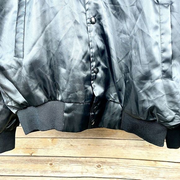 WearGuard | Jackets & Coats | Vintage Wear Guard Black Satin Snap ...